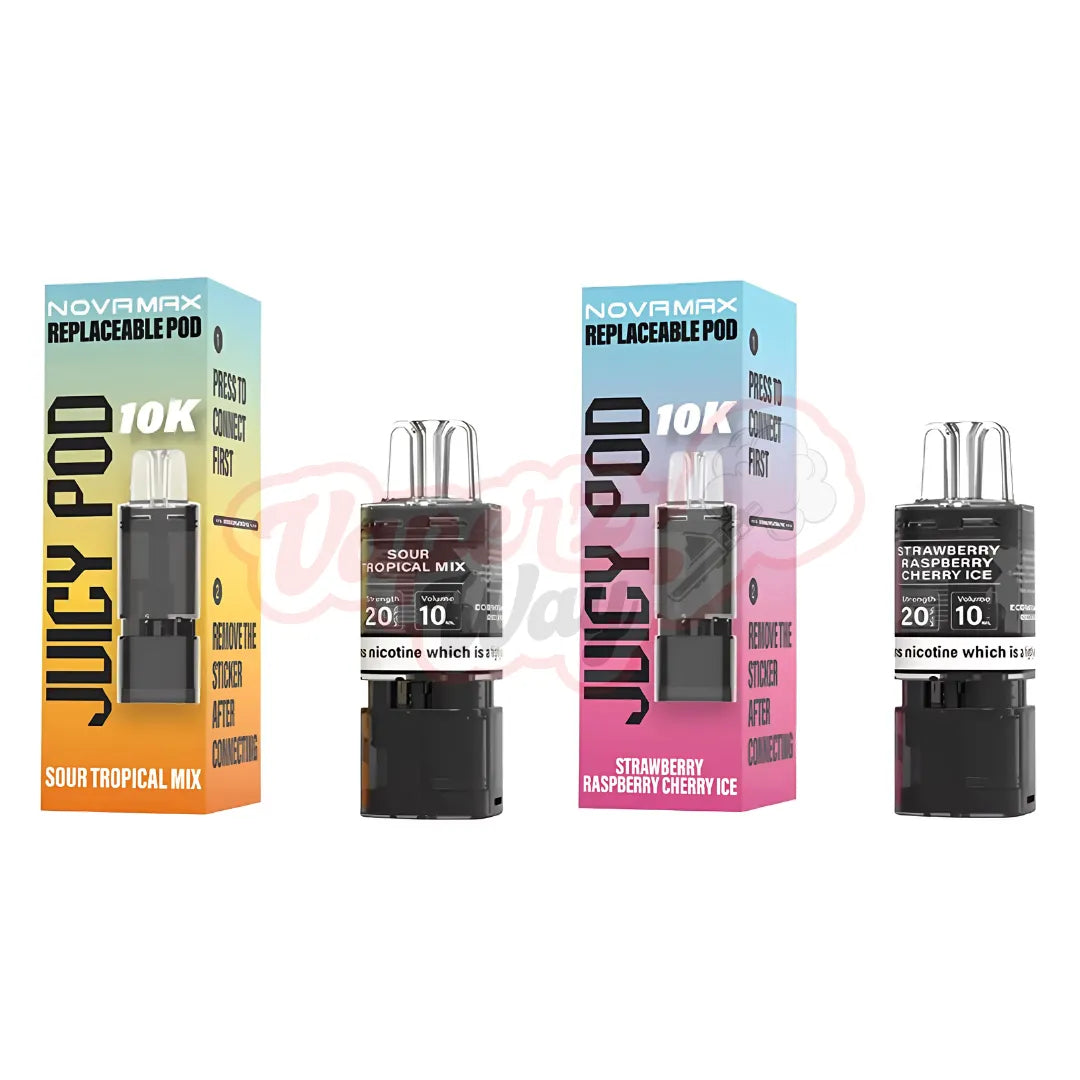 Juicy Pod Novamax 10K Refills Prefilled Replacement Pods – Vaperz Way