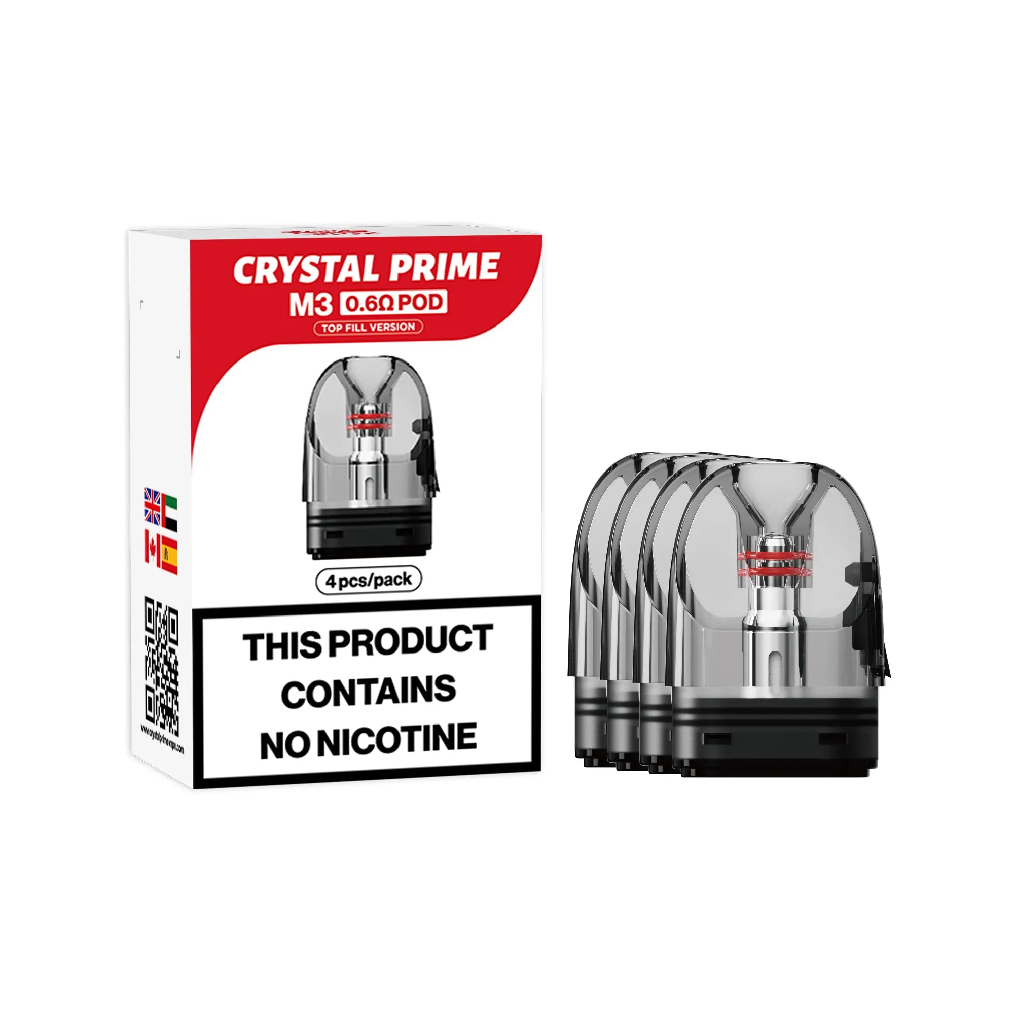 Crystal Prime M3 Replacement Pods (pack of 4) – Vaperz Way